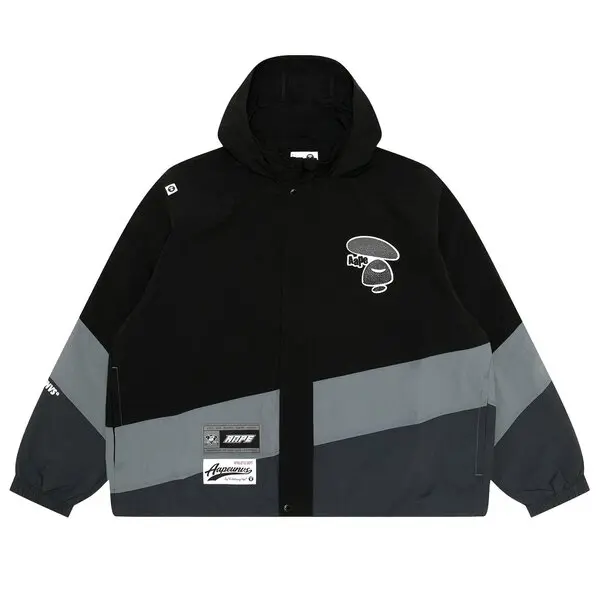 AAPE Moonface Logo Stripe Hooded Jacket
