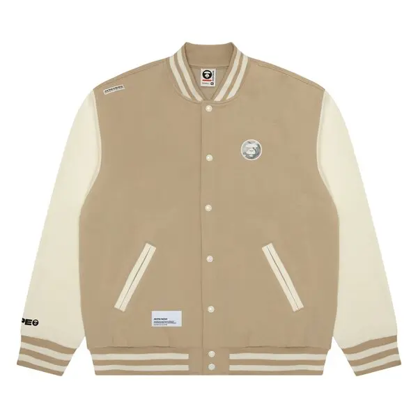 AAPE Moonface Patch Jacket 'beige/grey