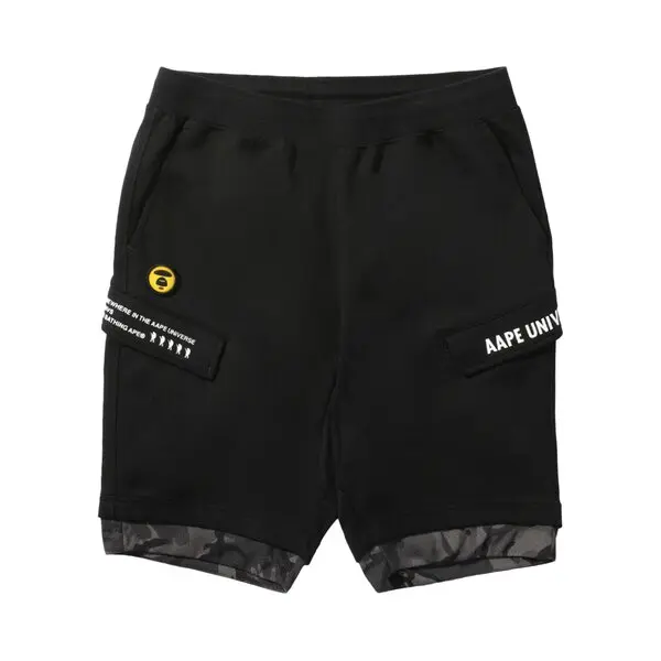 AAPE Logo Print Cargo Shorts