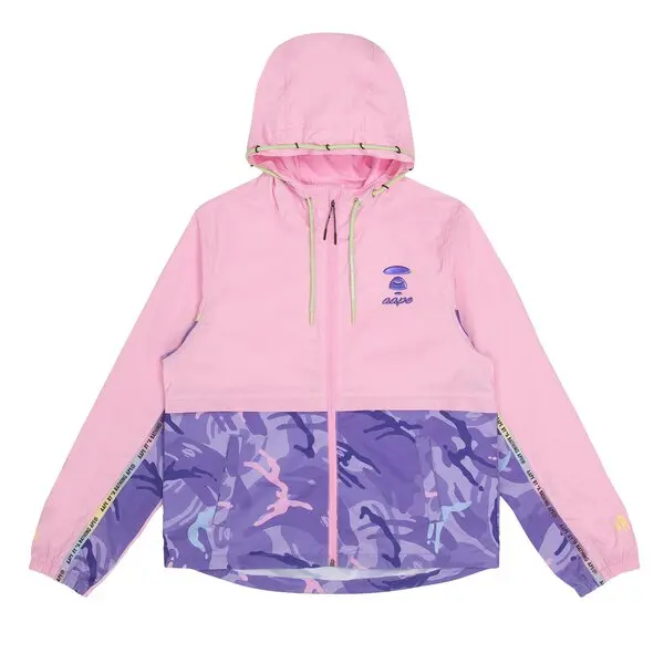 AAPE Moonface Embossed Camo Panelled Lightweight Jacket /light