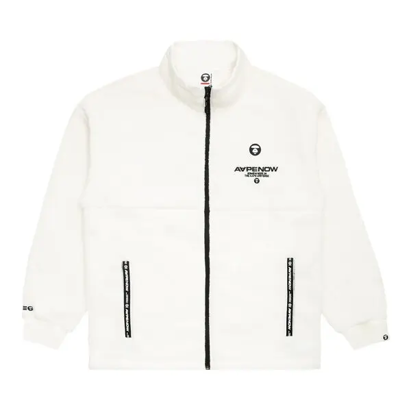 AAPE Zip Up Fleece Sweatshirt 'ivory