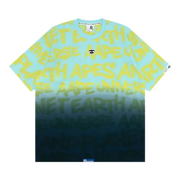AAPE Moonface Logo-patterned Tee /yellow