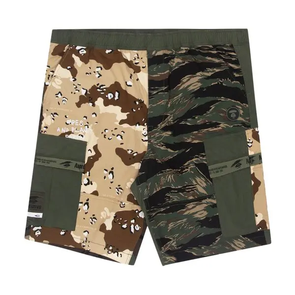 AAPE Moonface Cargo Shorts 'khaki/black