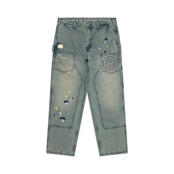 AAPE Wash Denim Worker Pants /light