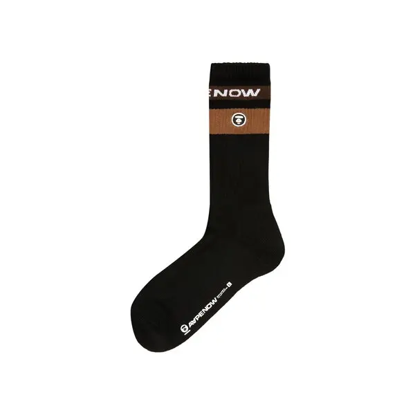 AAPE Now Moonface Socks /brown