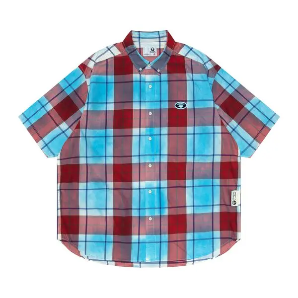 AAPE Moonface Check Shirt /red