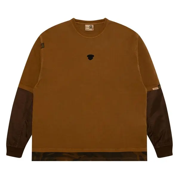 AAPE Moonface Logo Long Sleeve Tee /light