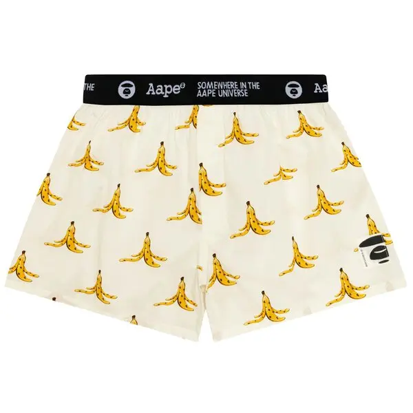 AAPE Moonface Banana Boxers 'ivory/yellow