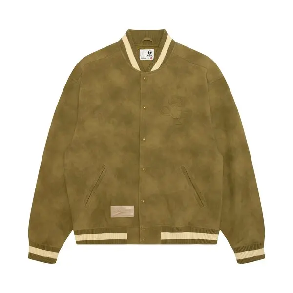 AAPE BY *A BATHING APE Unvs Varsity Jacket 'khaki/yellow