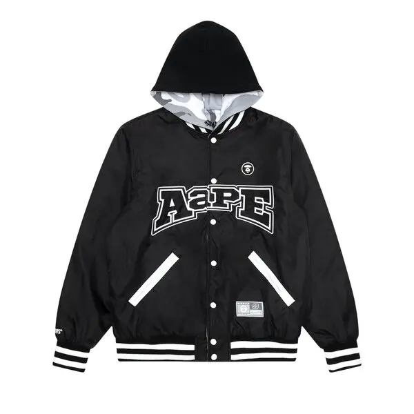 AAPE Moonface Reversible Hooded Snap-button Jacket