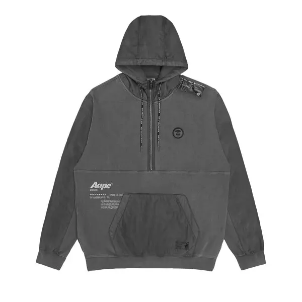 AAPE Moonface Panelled Half-zip Hoodie