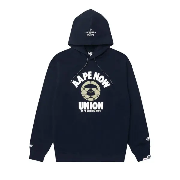 AAPE Moonface Printed Hoodie 'navy