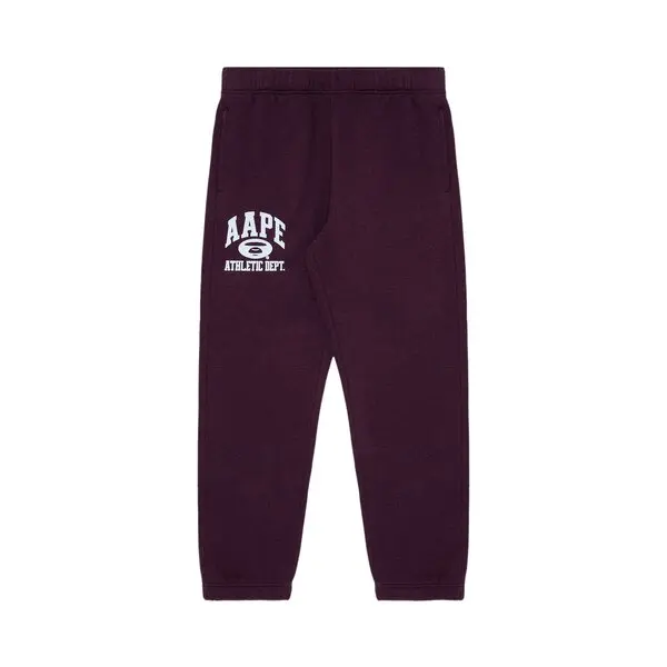 AAPE Moonface Printed Sweatpants 'burgundy/heather