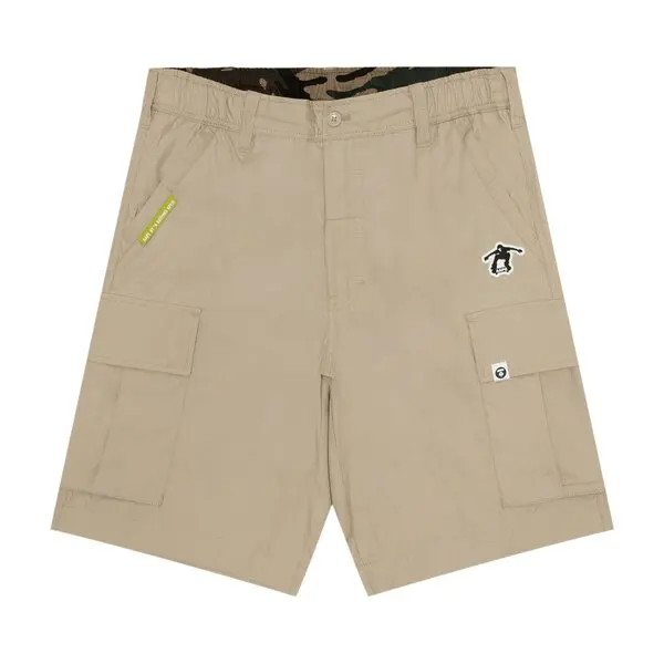 AAPE Moonface Logo Cargo Shorts 'beige/grey
