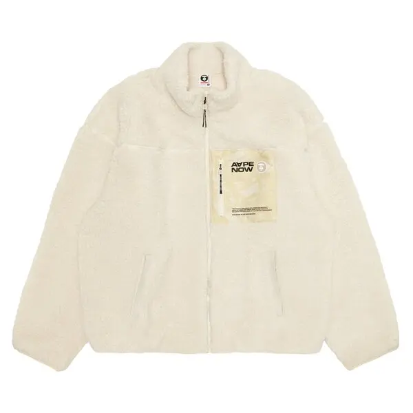 AAPE Now Moonface Zip-up Sweater 'ivory