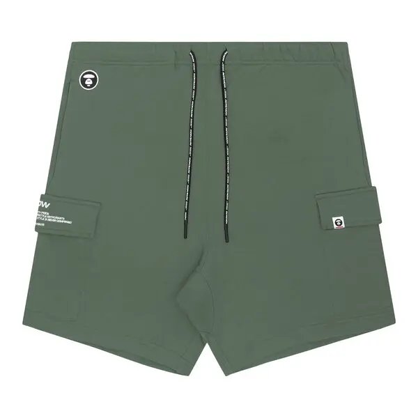 AAPE Moonface Drawstring Sweat Shorts 'khaki