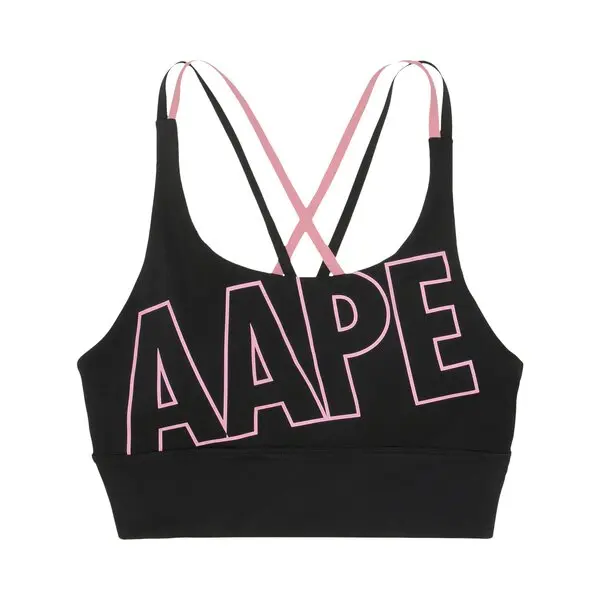 AAPE Moonface Logo Printed Sports Bra