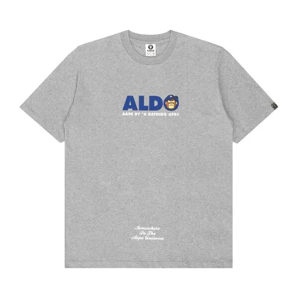 AAPE R Aldo Graphic Tee /heather