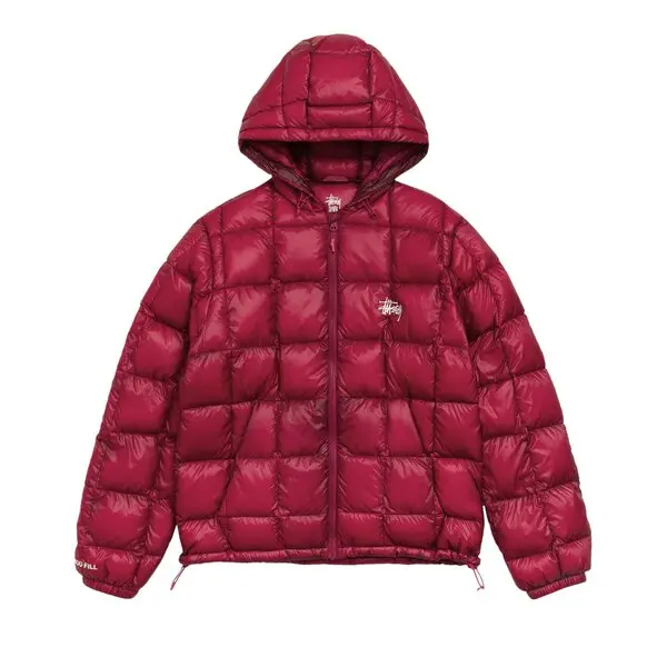 StÜssy Midweight Hooded Puffer 'fuchsia