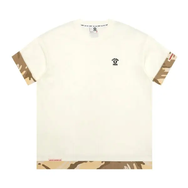 AAPE Now Moonface Logo Short Sleeve Tee 'ivory