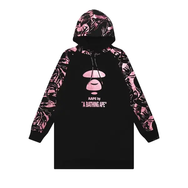 AAPE Camo Print Hoodie Dress
