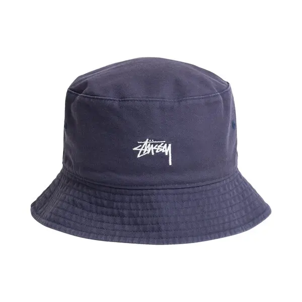 StÜssy Reversible Stock Bucket Hat 'navy/stone - Blue