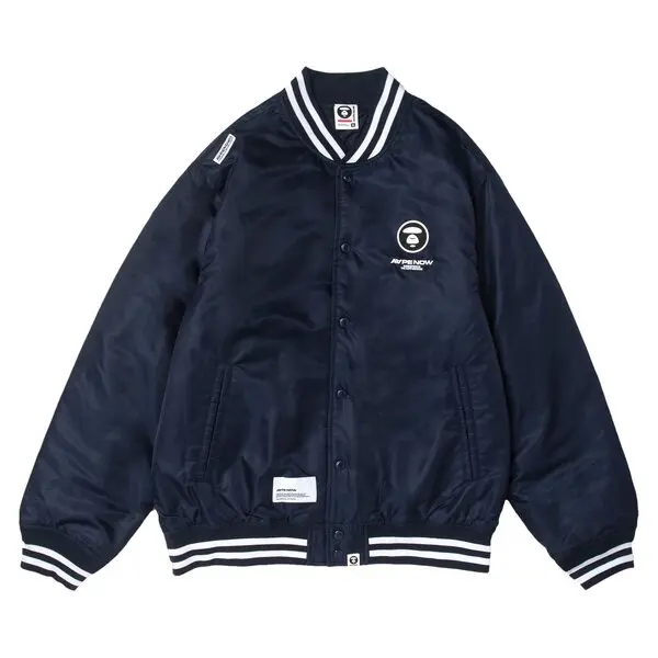 AAPE Moonface Patch Bomber Jacket 'navy