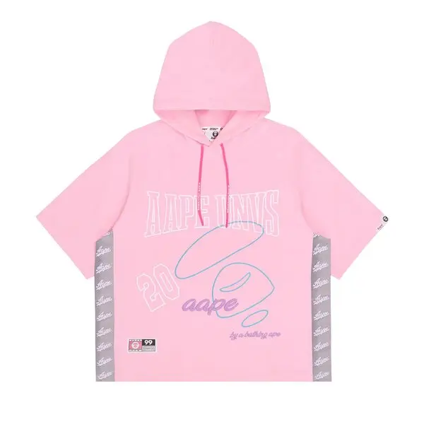 AAPE Moonface Embroidered Short-sleeve Hoodie /light
