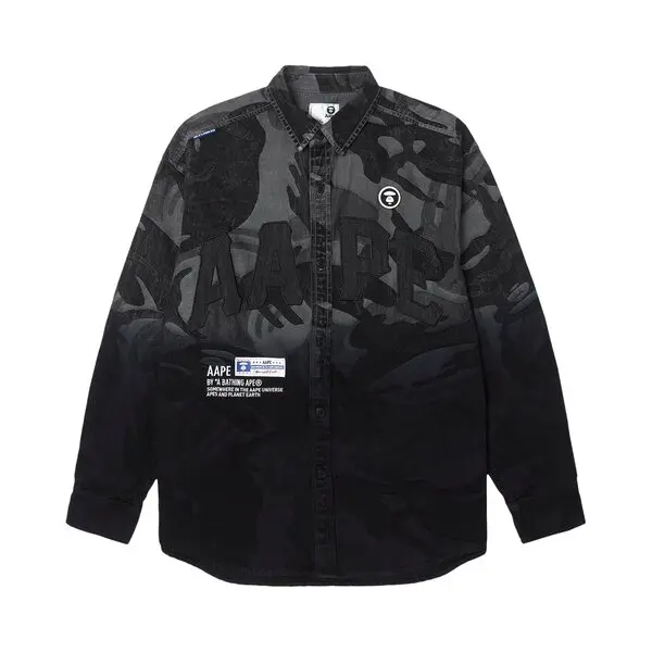AAPE Moonface Patch Gradient Camo Shirt