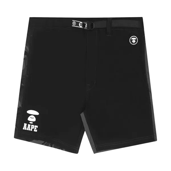 AAPE Moonface Belted Camo Shorts