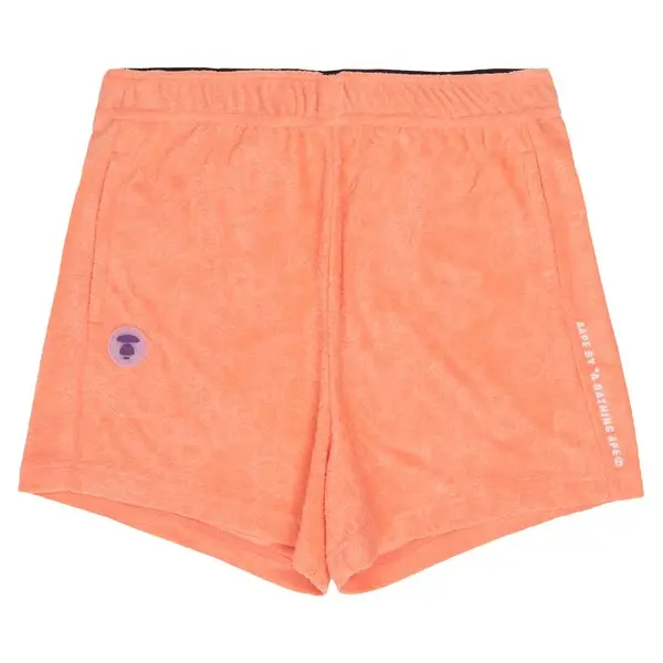 AAPE Moonface Patterned Textured Sweat Shorts
