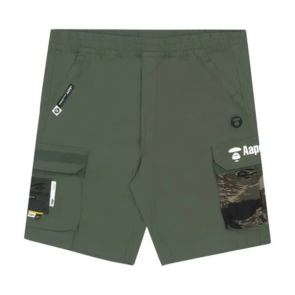 AAPE Moonface Camo Cargo Shorts 'khaki/dark