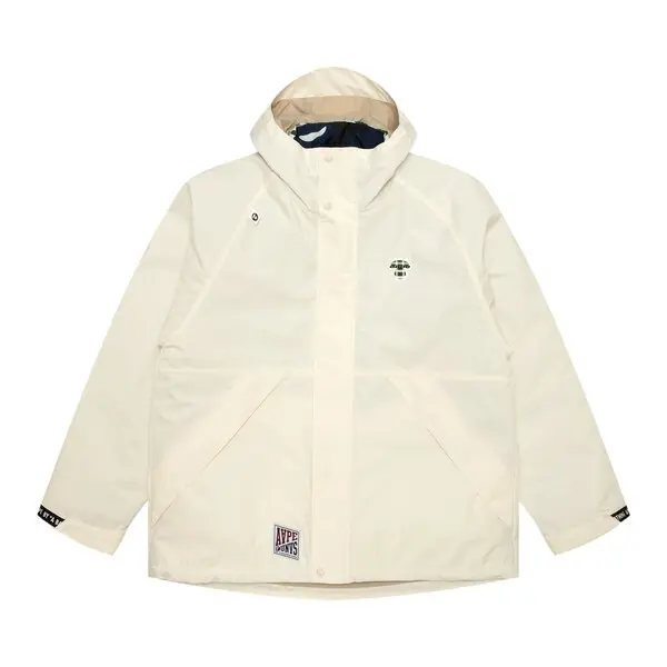 AAPE Moonface Logo Hooded Down Jacket 'ivory