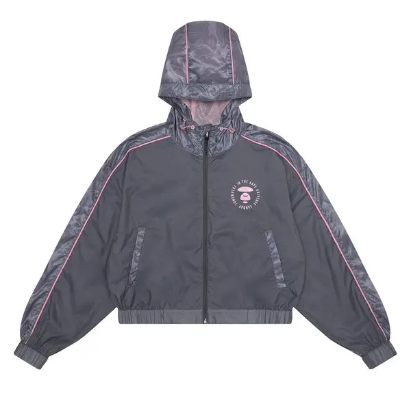 AAPE Moonface Camo-panelled Hooded Zip Jacket /dark