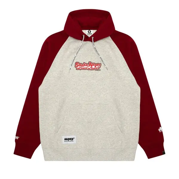 AAPE R Printed Hoodie 'burgundy