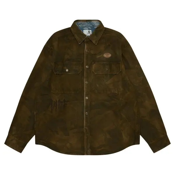 AAPE Moonface Logo Long Sleeve Shirt /blue