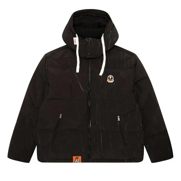 AAPE Moonface Logo Camo Hooded Puffer Jacket