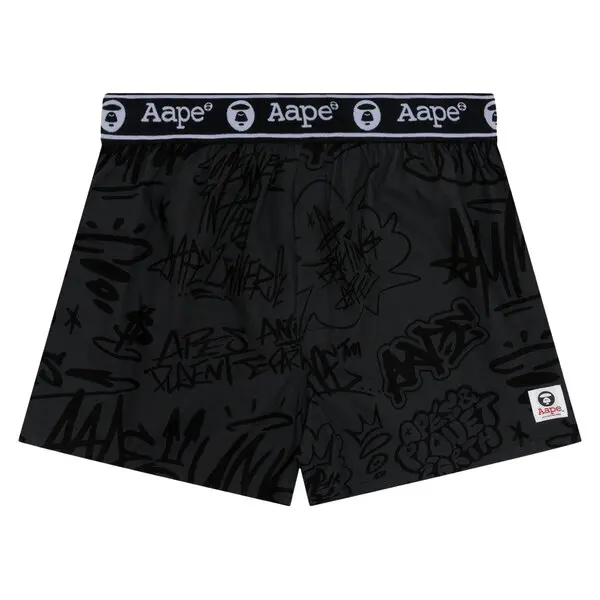 AAPE Moonface Graffiti Boxers /black