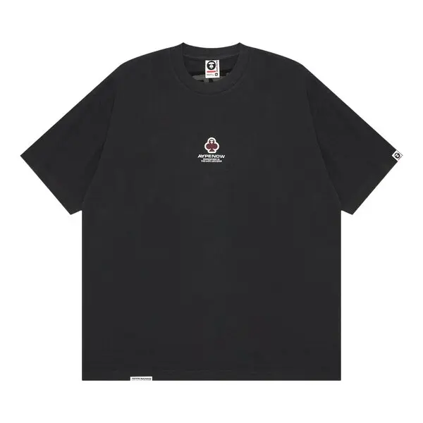 AAPE Now Clover Moonface Logo Short Sleeve Tee /dark