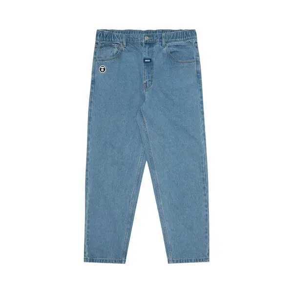 AAPE Moonface Patch Relaxed Denim Pants /light