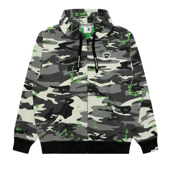 AAPE Moonface Camo Zip-up Hoodie /multi