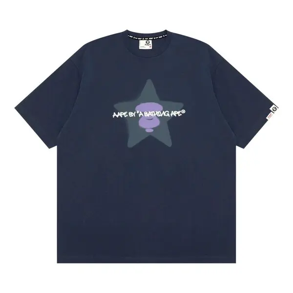 AAPE Unvs Graphic Tee 'navy