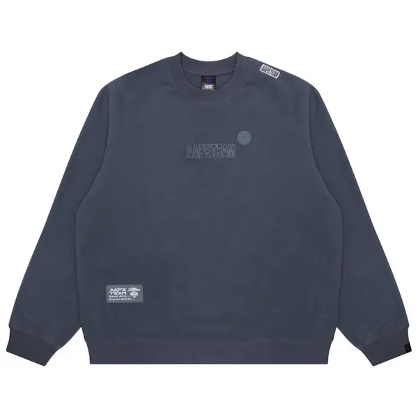 AAPE Moonface Patch Fleece Sweatshirt /light