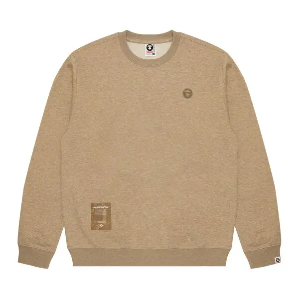 AAPE Moonface Logo Crew Neck Sweatshirt /heather