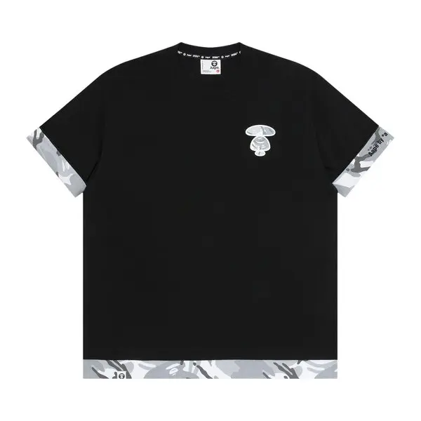 AAPE Moonface Camo Layered Hem Tee