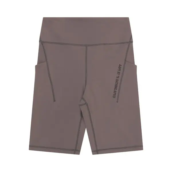 AAPE Moonface Printed Biker Shorts 'beige