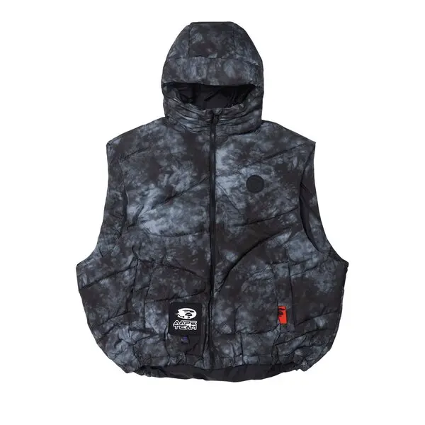 AAPE Moonface Patch Tie-dye Down Vest /light