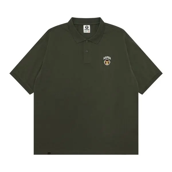 AAPE R Polo Shirt 'khaki/grey