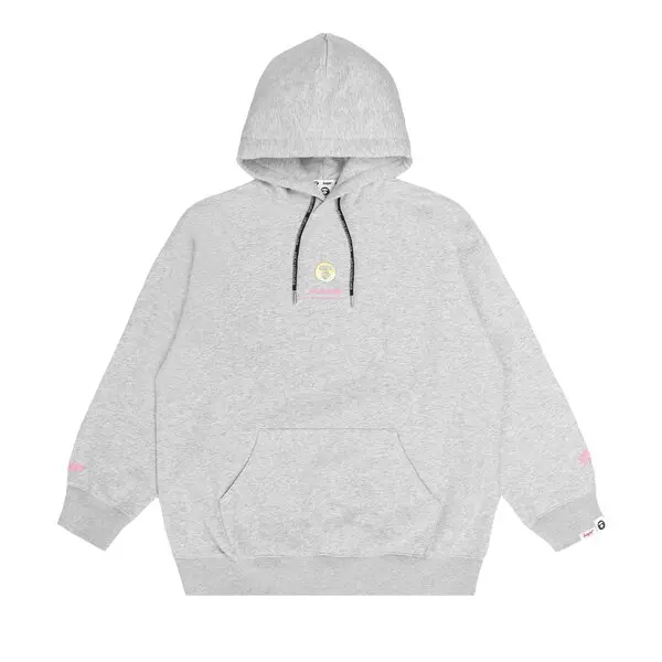 AAPE Moonface Graphic Print Hoodie /heather