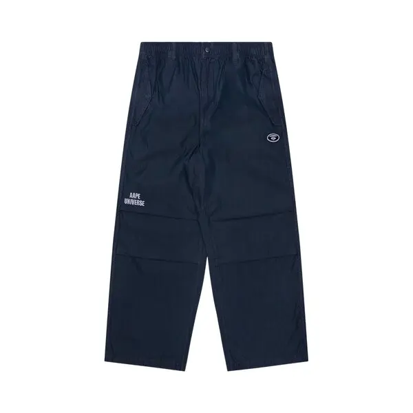 AAPE Moonface Embroidered Track Pants 'navy/light
